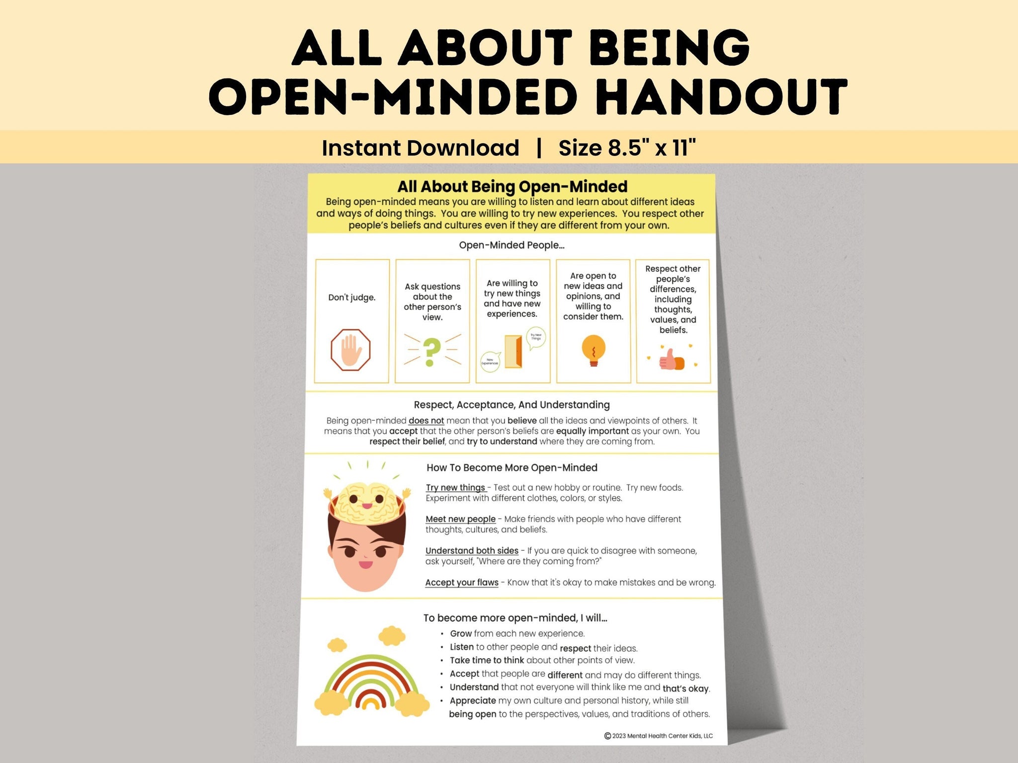 All About Being Open-Minded – Mental Health Center Kids