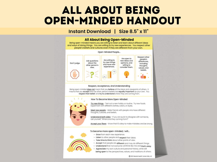 All About Being Open-Minded – Mental Health Center Kids