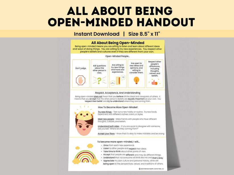 All About Being Open-Minded – Mental Health Center Kids