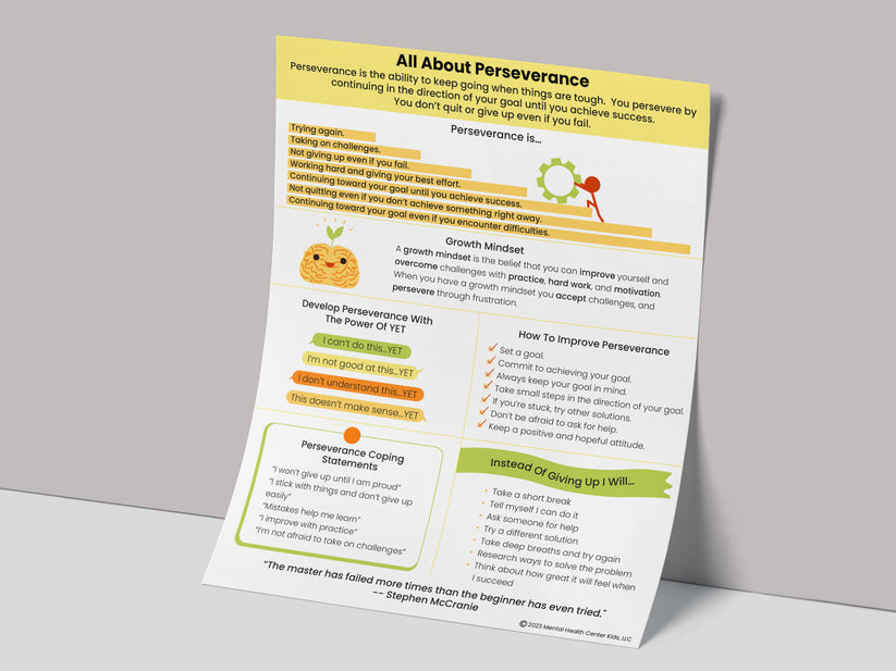 All About Perseverance – Mental Health Center Kids