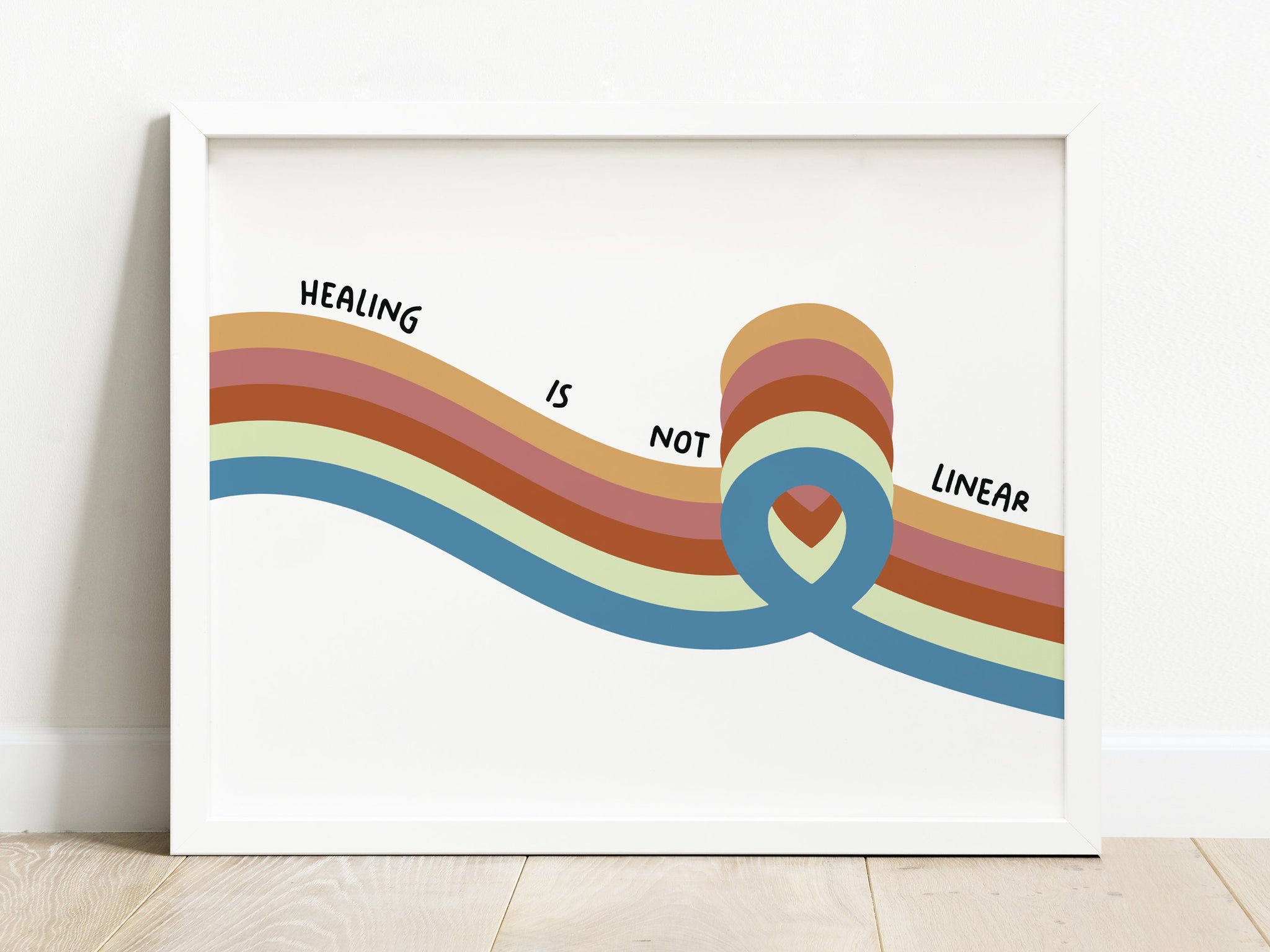Healing Is Not Linear Wall Art – Mental Health Center Kids