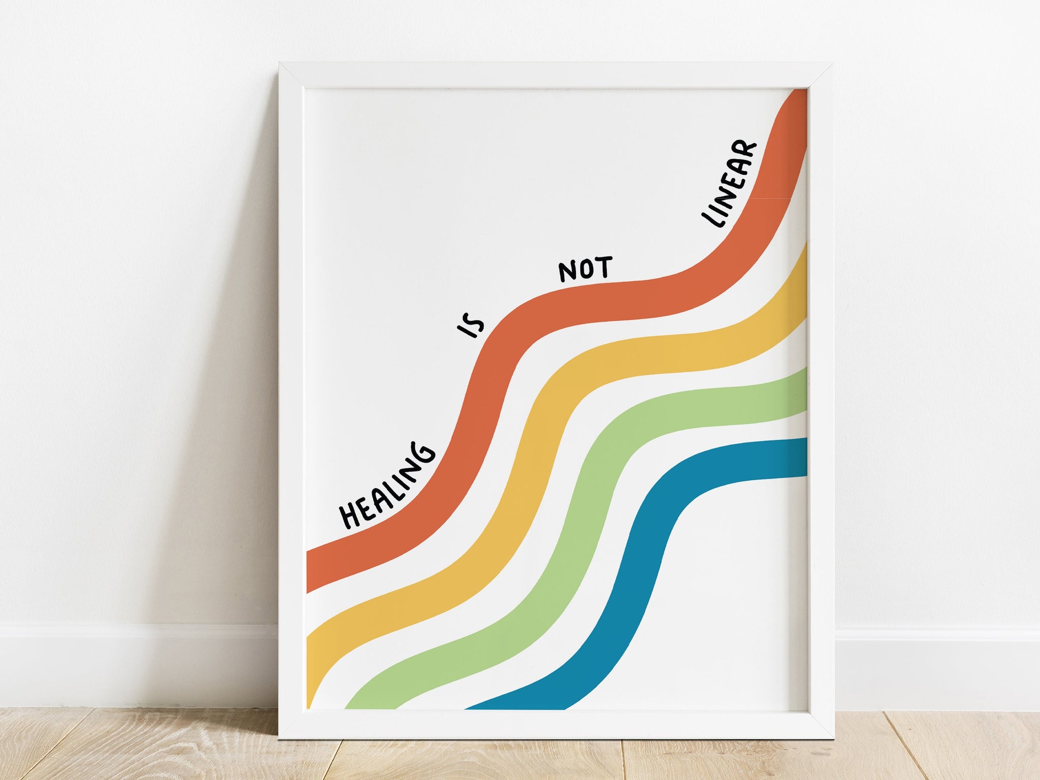 Healing Is Not Linear Poster – Mental Health Center Kids
