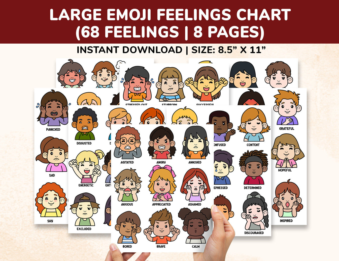 How Are You Feeling Chart (Extra Large) – Mental Health Center Kids