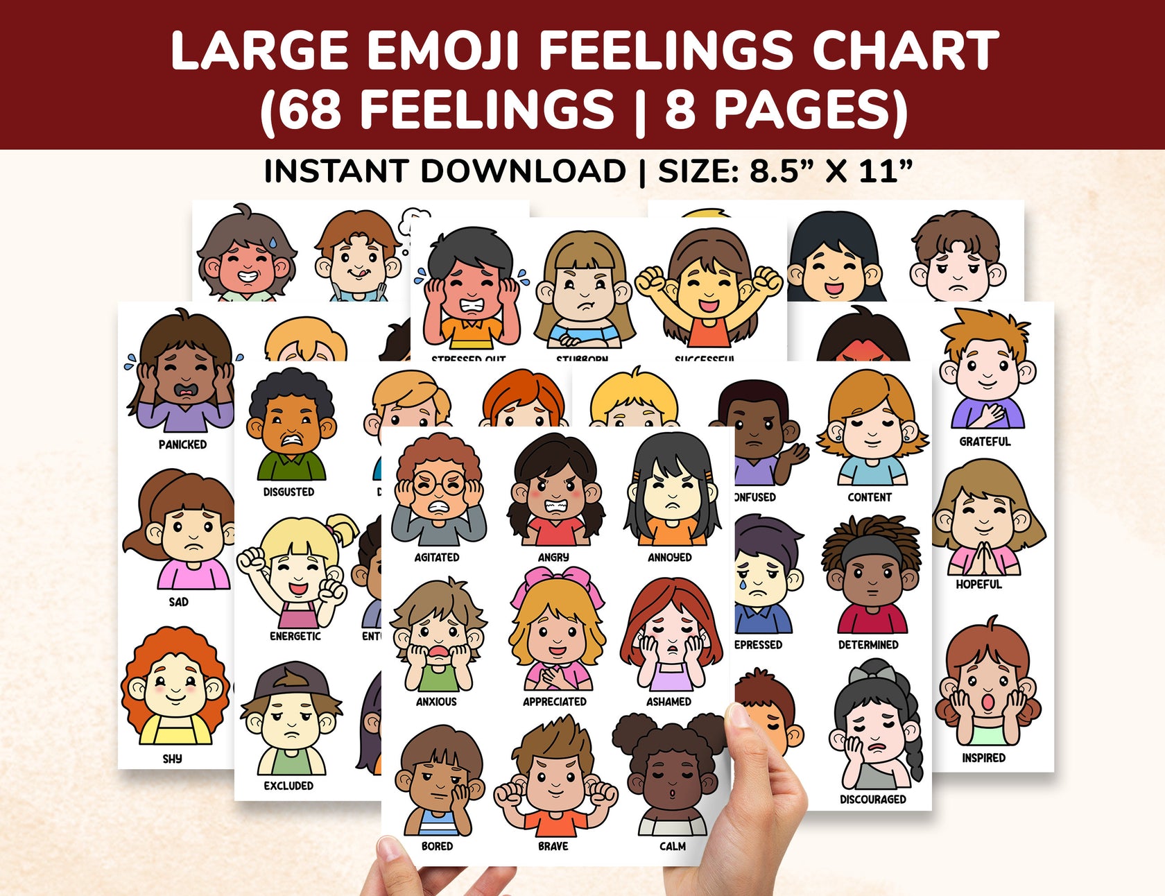 How Are You Feeling Chart (Extra Large) – Mental Health Center Kids